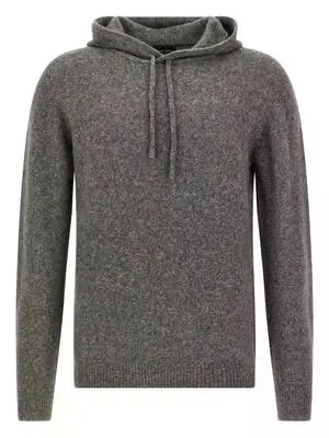 ROBERTO COLLINA Knitted Hoodie - Grey
