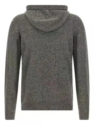 ROBERTO COLLINA Knitted Hoodie - Grey