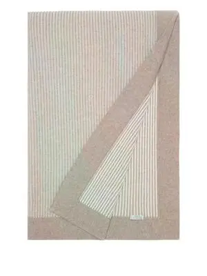 Brunello Cucinelli Ribbed Cashmere Throw - Neutrals