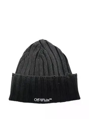 Off-White Embroidered-logo Beanie - Black