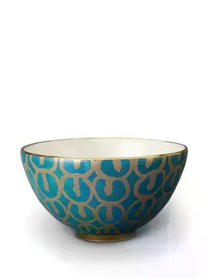 L'Objet Fortuny Patterned Serving Bowl - Blue