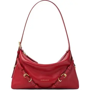 Givenchy Mini Voyou Leather Shoulder Bag 601-dark Red