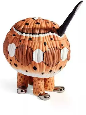 L'Objet X Haas Sidewinder Snake Porcelain Vessel - Brown