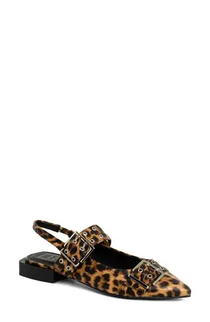 SHU SHOP Angela Slingback Pumps - Leopard Print