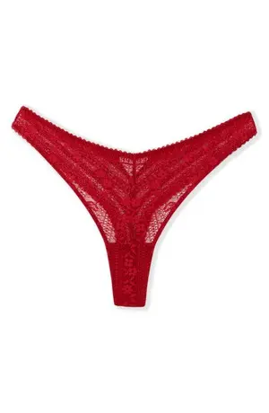 ETAM Aura Lace Tanga Thong - Red