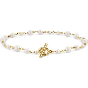 David Yurman Pearl Classics Toggle Chain Bracelet - Gold