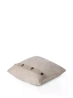 Brunello Cucinelli Ribbed Buttoned Cushion - Neutrals