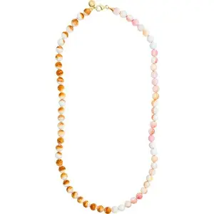 Fry Powers Shell Beaded Necklace - Pink Orange Multi