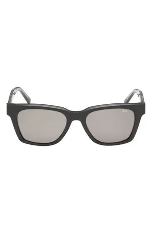 Abercrombie 52mm Square Sunglasses - Shiny Black /green Lens