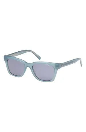 Abercrombie 52mm Square Sunglasses - Shiny Blue /smoke Lens