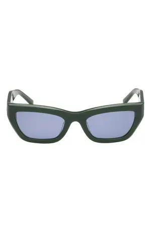 Abercrombie 52mm Cat Eye Sunglasses - Shiny Dark Green /smoke Lens