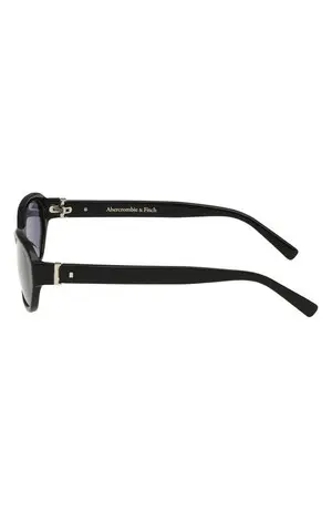 Abercrombie 52mm Oval Sunglasses - Shiny Black /smoke Lens