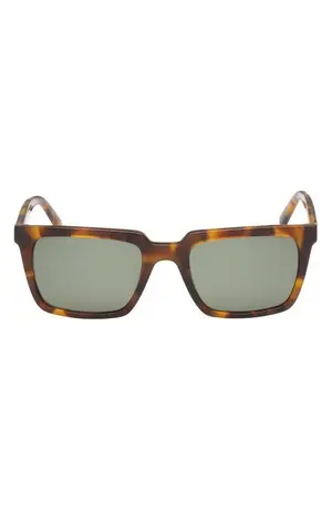 Abercrombie 52mm Rectangular Sunglasses - Dark Havana /green Lens