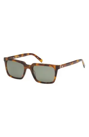 Abercrombie 52mm Rectangular Sunglasses - Dark Havana /green Lens