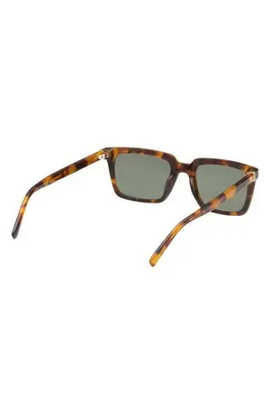 Abercrombie 52mm Rectangular Sunglasses - Dark Havana /green Lens