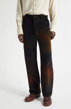 THE ELDER STATESMAN Norm Ombré Corduroy Pants