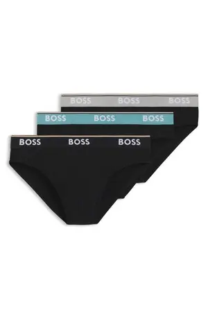 BOSS Assorted 3-pack Power Stretch Cotton Briefs - Black Multi Pack