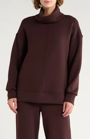 Spanx Air Essentials Tunic Sweatshirt - Truffle Brown