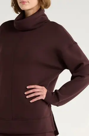 Spanx Air Essentials Tunic Sweatshirt - Truffle Brown