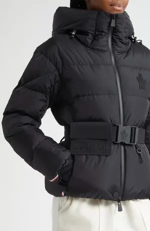 Moncler Bouquetin Hooded Down Puffer Jacket - Black