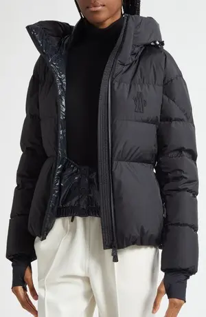 Moncler Bouquetin Hooded Down Puffer Jacket - Black
