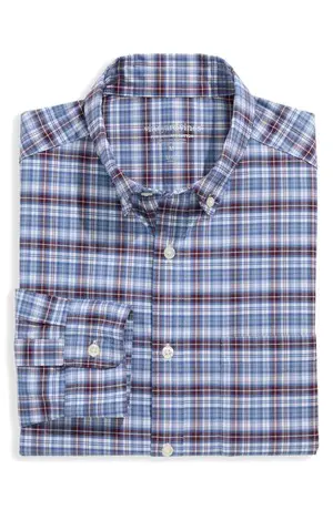 Vineyard Vines Faraway Performance Cotton Blend Button-down Shirt - Summer Evening