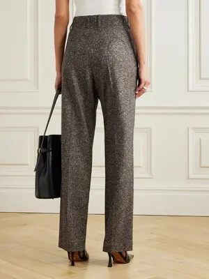 BLAZÉ MILANO Sarissa Fox Pleated Tweed Pants