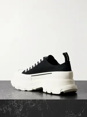 Alexander McQueen Tread Slick Canvas Sneakers - Black