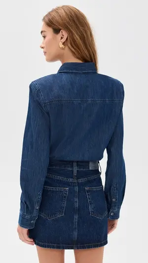 PISTOLA Pixie Denim Mini Shirt Dress
