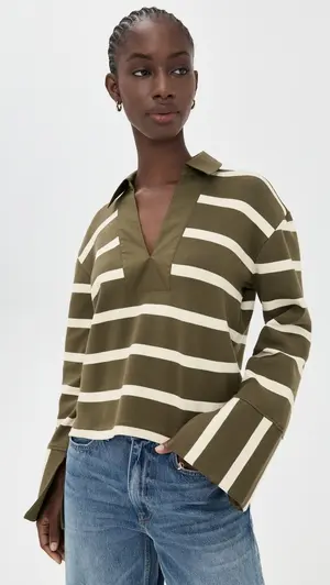 Tanya Taylor Whitney Striped Knit Top