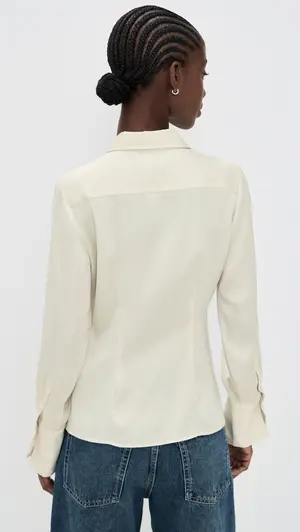Rag & Bone Venus Combo Cami Blouse - Ivory