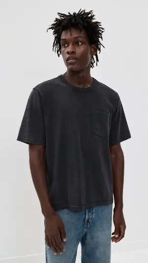 CORRIDOR Garment Dyed Tee - Black