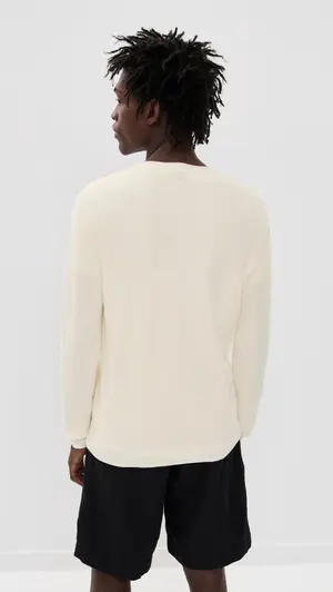 Faherty Brand Sunwashed Crewneck Sweater - White Shell