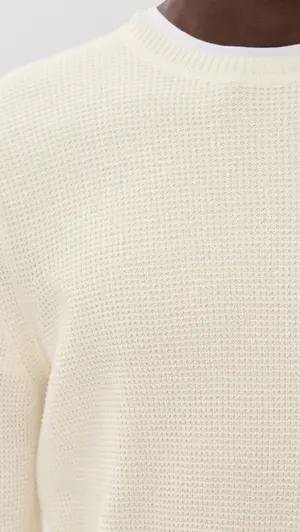 Faherty Brand Sunwashed Crewneck Sweater - White Shell