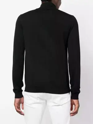 Hugo Zipped Virgin Wool Jumper