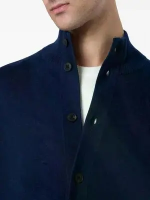 MC2 SAINT BARTH High-neck Button Cardigan - Blue