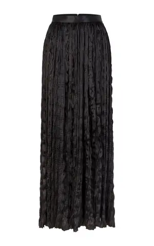Black Pleated Maxi Skirts