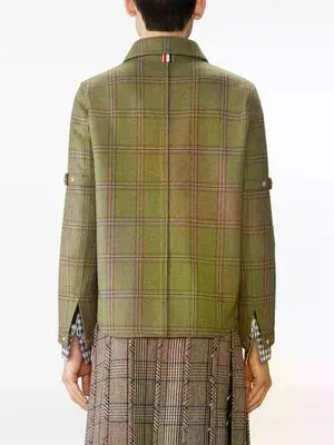 Thom Browne Checked Wool Jacket - Green