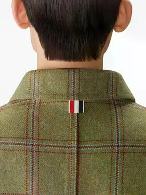 Thom Browne Checked Wool Jacket - Green