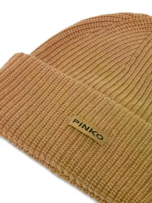 Pinko Ribbed Beanie - Neutrals