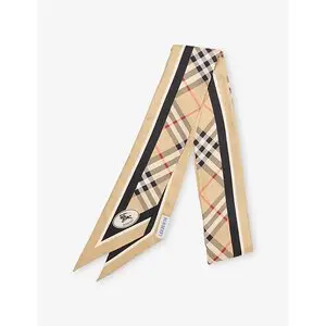 Burberry Check-print Silk Scarf - Sand