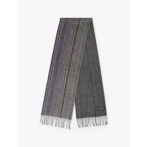 Paul Smith Trent Striped Wool Scarf - Slate