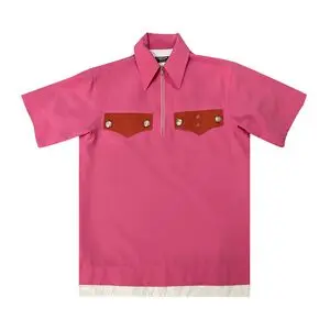 Pink Polo Zip Up