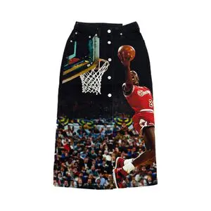 JORDAN Printed Skirt - Black
