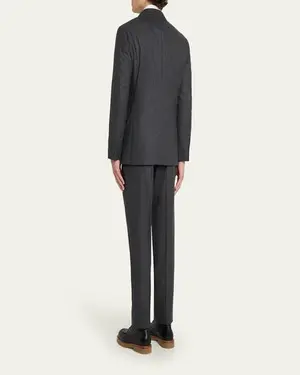 Brunello Cucinelli Virgin Wool Chalk Stripe Notch Lapel Sport Coat
