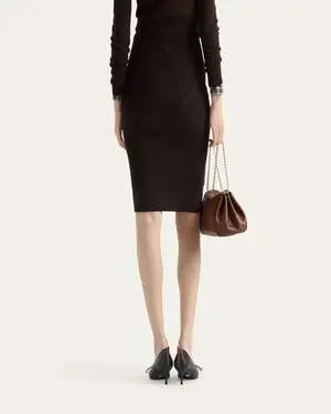 Prada Stretch Knit Pencil Skirt - Moro