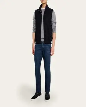 MANDELLI Jersey Cashmere Full-zip Blouson