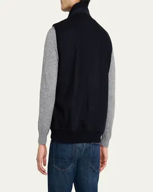 MANDELLI Jersey Cashmere Full-zip Blouson