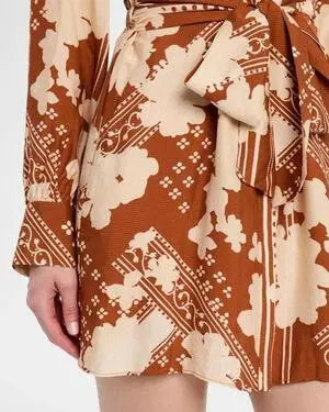 Ramy Brook Ada Belted Mini Shirt Dress