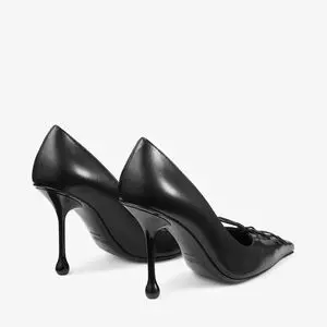 JIMMY CHOO Scarlett 95 Nappa Leather Pumps - Black